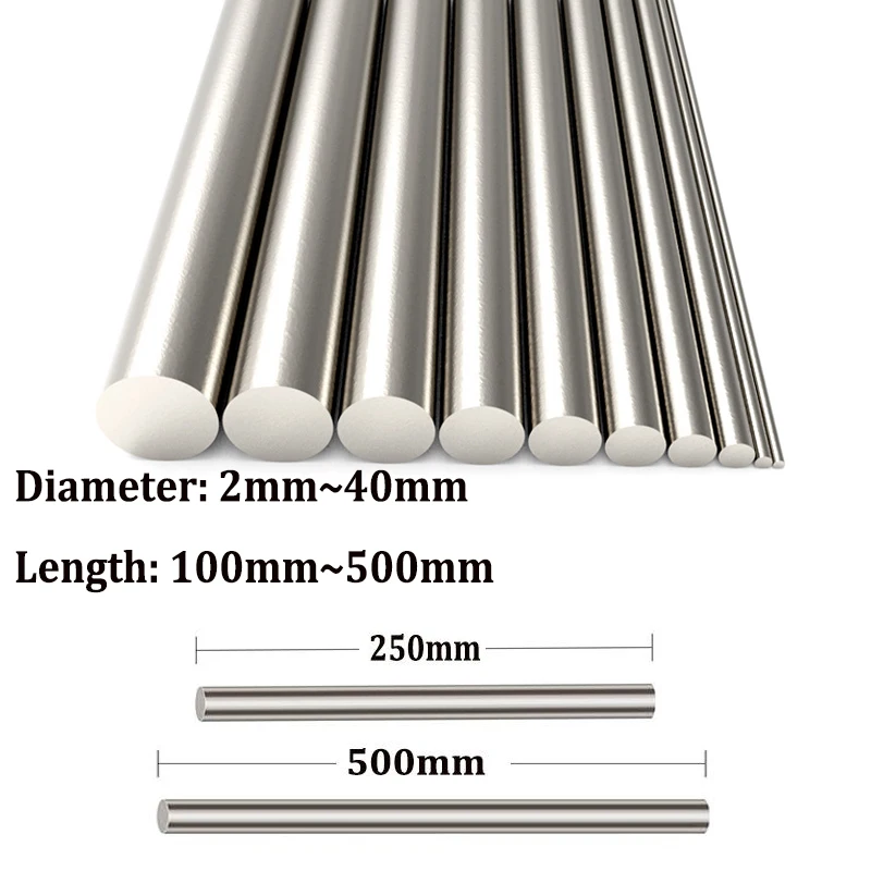 1-10pcs-100mm-200mm-250mm-500mm-Titanium-Ti-Grade-2-Gr-2-GR2-Rod-Round ...