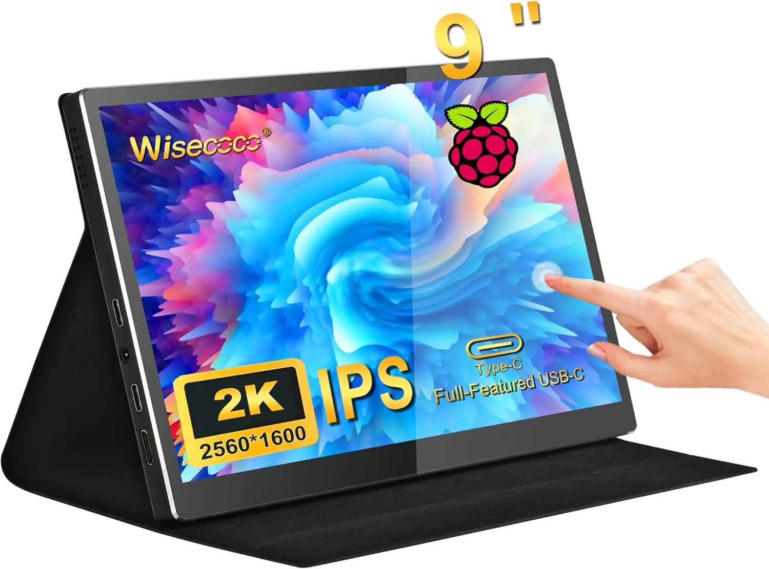 Portable Monitor 9 inch 2K 2560*1600 IPS Touch Screen 73% NTSC USB C ...