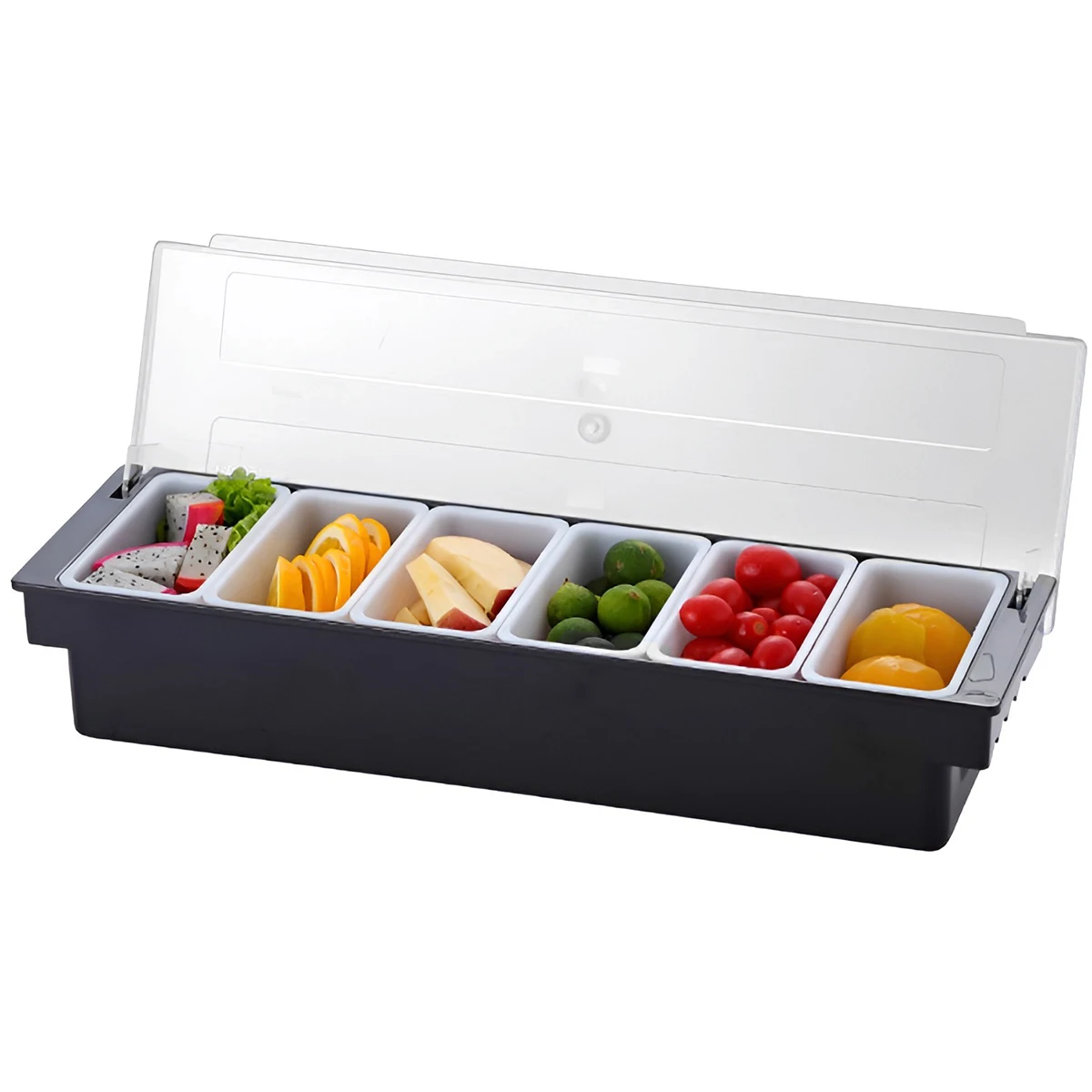 50CM-Condiment-Serving-Container-Chilled-6-Compartment-Trays-with-Lid ...