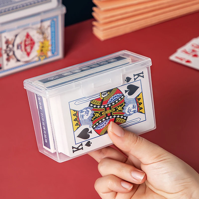 New-Transparent-Plastic-Boxes-Playing-Cards-Container-PP-Storage-Case ...