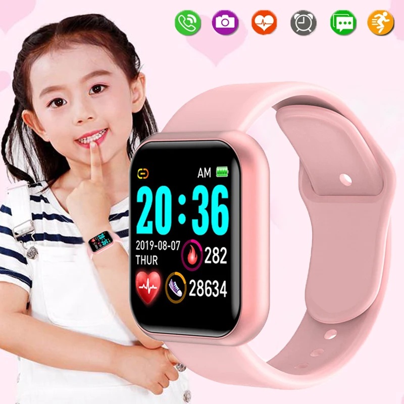 Silicone Children Kids Smartwatch Fitness Tracker Heart Rate Monitor ...
