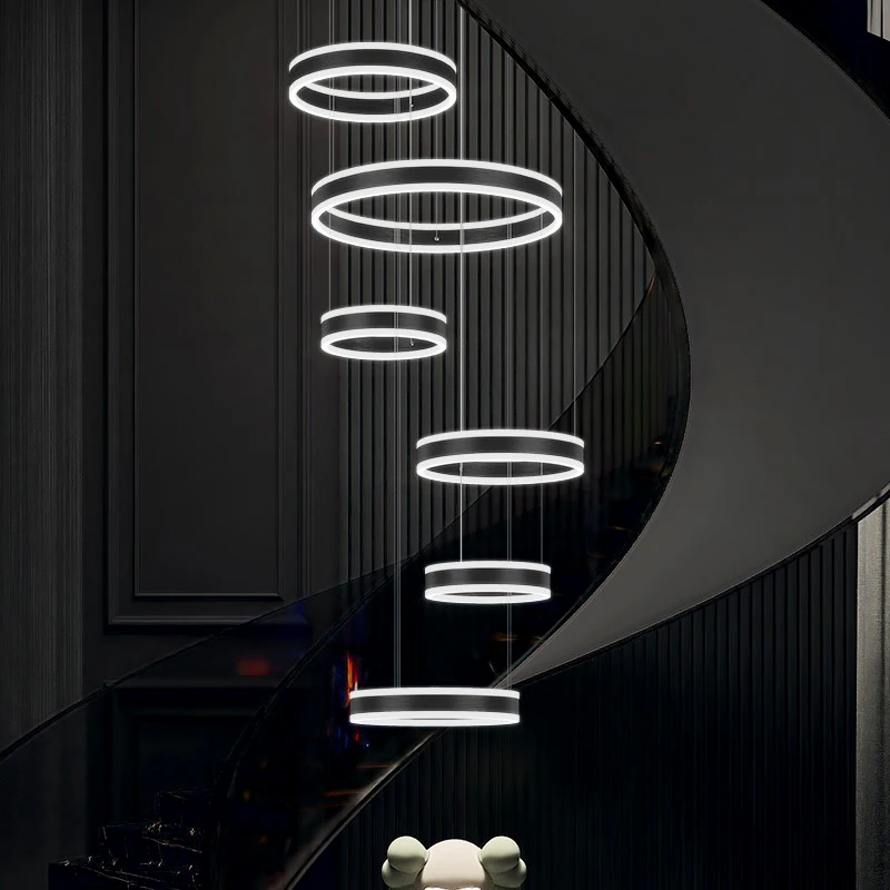 Nordic-home-decor-staircase-Chandelier-Pendant-lamp-lights-indoor ...