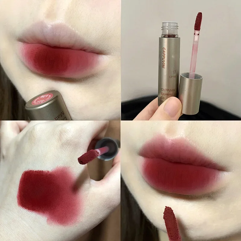 Brown-Pink-Lip-Glaze-6-Color-Matte-Liquid-Lipstick-Cute-Strawberry ...