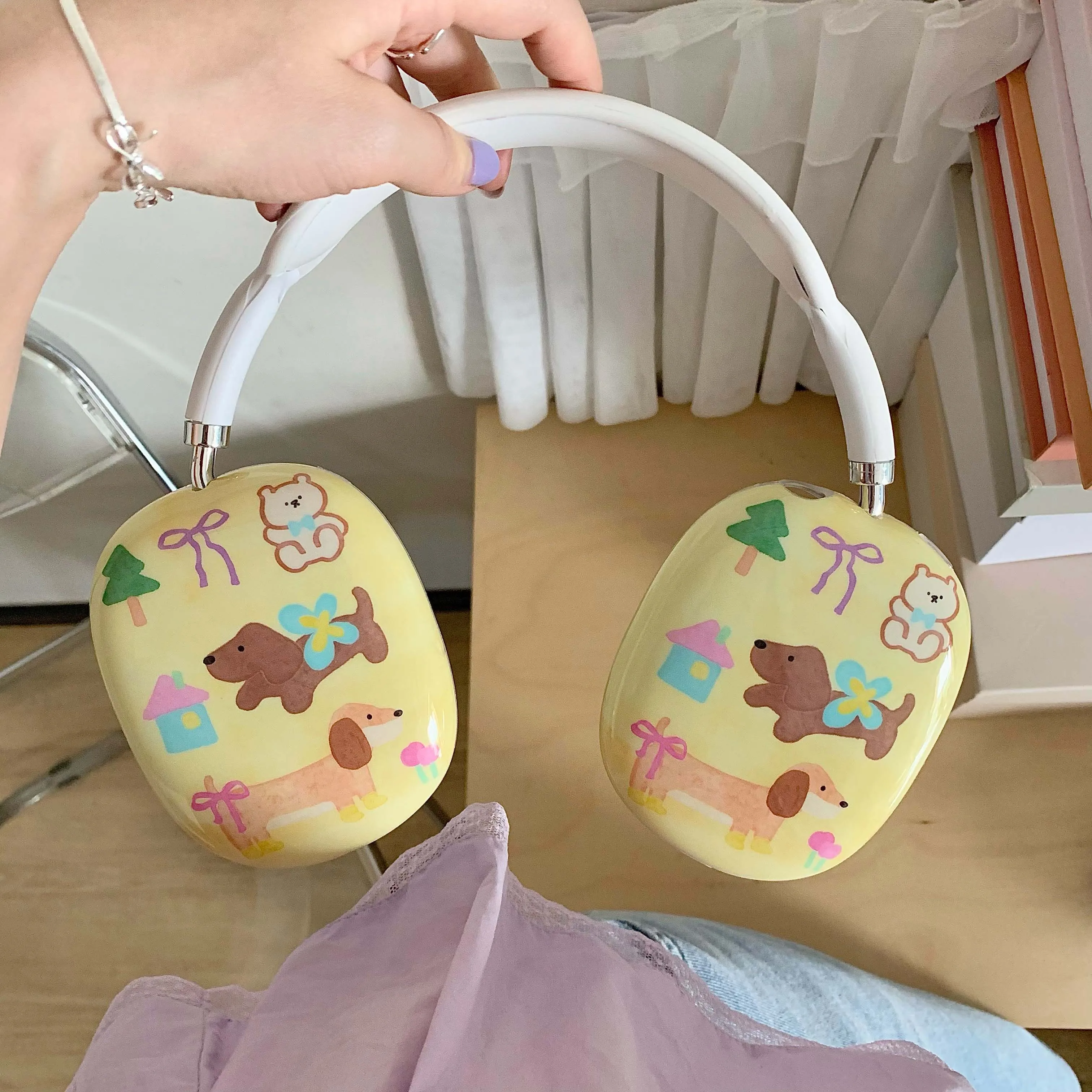 Cute-dog-bow-family-puppy-ins-colorful-imd-earphone-case-headset-cover ...