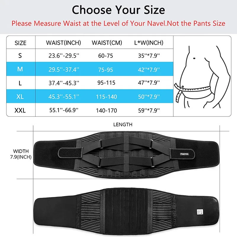Double-Pull-Back-Lumbar-Support-Belt-Waist-Orthopedic-Corset-Men-Women ...