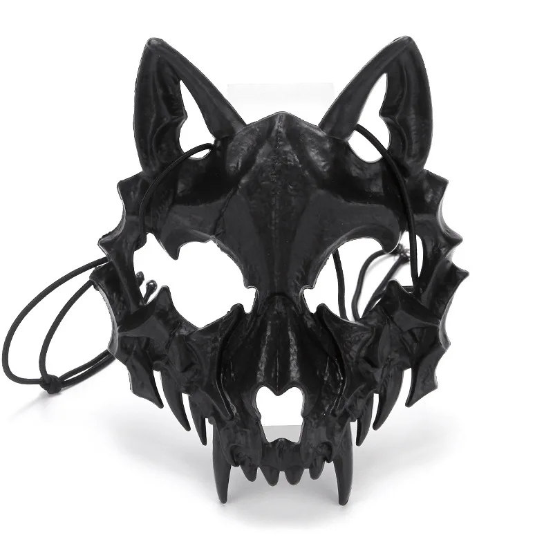 【HUT】 1PCS Party Skull Mask Long Teeth Demon Skeleton Half Face Mask ...