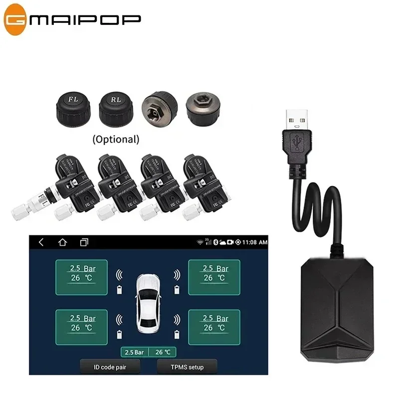 TPMS-for-Android-Car-Radio-DVD-Player-Tire-Pressure-Monitoring-System ...