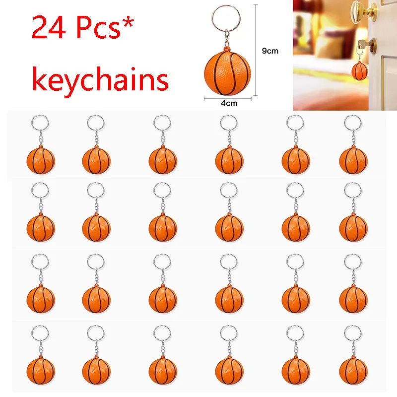 24 pcs Basketball Ball Keychains For Party Favors,Basketball Stress ...