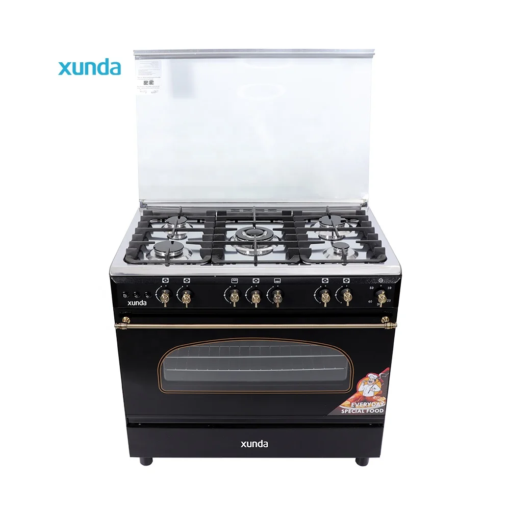 Kitchen Home Appliance Multifunction 90cm Free Standing Oven 5 Burners ...