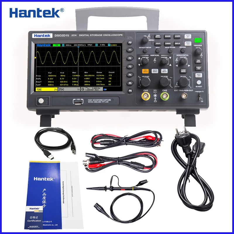 Hantek-2-Channels-150MHZ-Digital-Oscilloscope-DSO2D15-25MHz-Signal ...