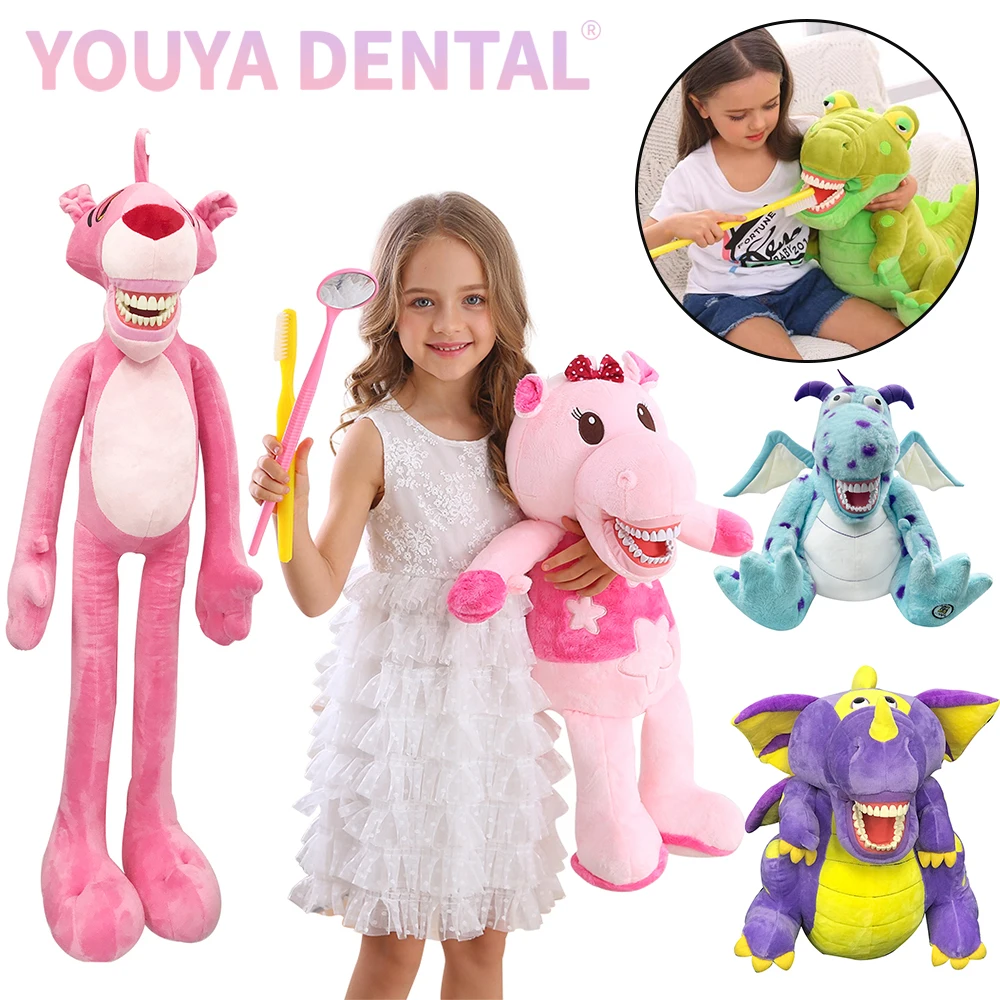 Large Animal Plush Doll Doll Dental Plush Doll Toothbrush Toy with ...