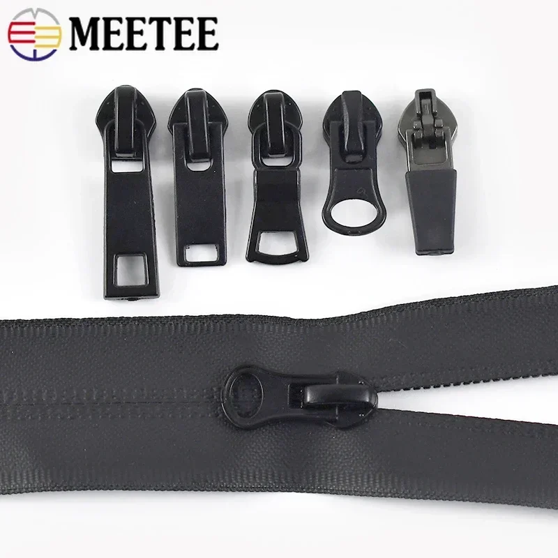 10/30Pcs 3# 5# 8# 10# Nylon Zip Slider Puller Reversed Zipper Head for ...
