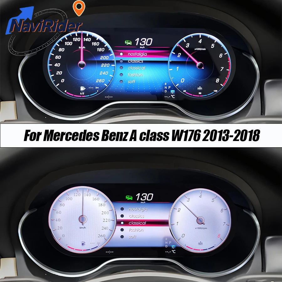 12.3" Car LCD Digital Instrument Panel Cluster For Mercedes Benz A ...