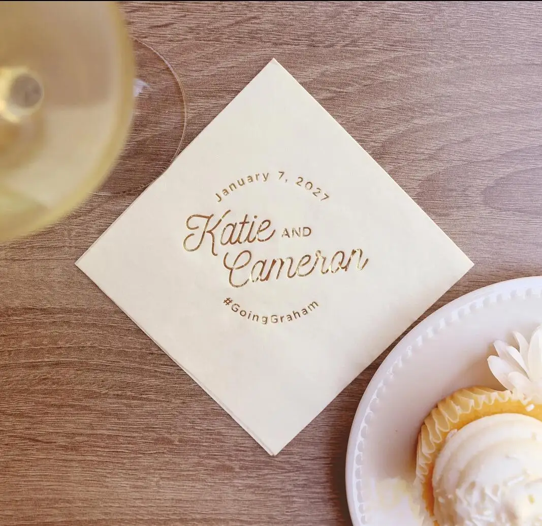 Personalized-Party-Napkins-Modern-Script-Names-Cocktail-Napkin-Foil ...