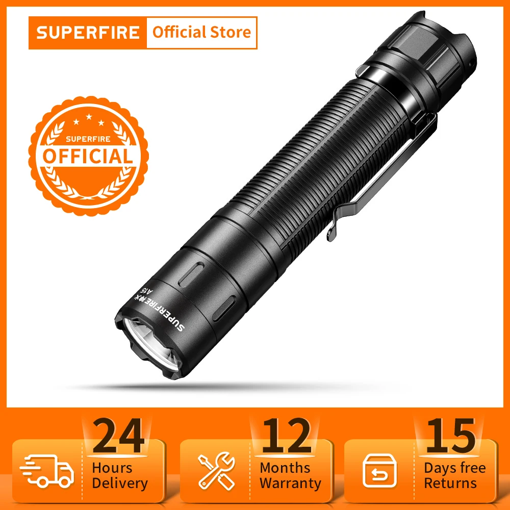New-SUPERFIRE-A15-Powerful-LED-Flashlight-Mini-EDC-Torch-USB-C ...