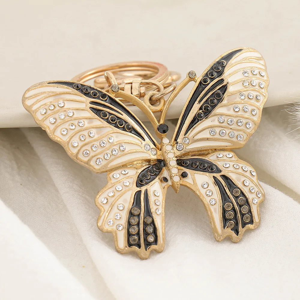 Fashion-Women-Bag-Pendant-Metal-Butterfly-Key-Chain-Colorful-Alloy ...