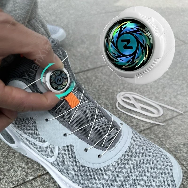 1Pair-Automatic-Shoelaces-Without-ties-Swivel-Buckle-Elastic-Laces ...
