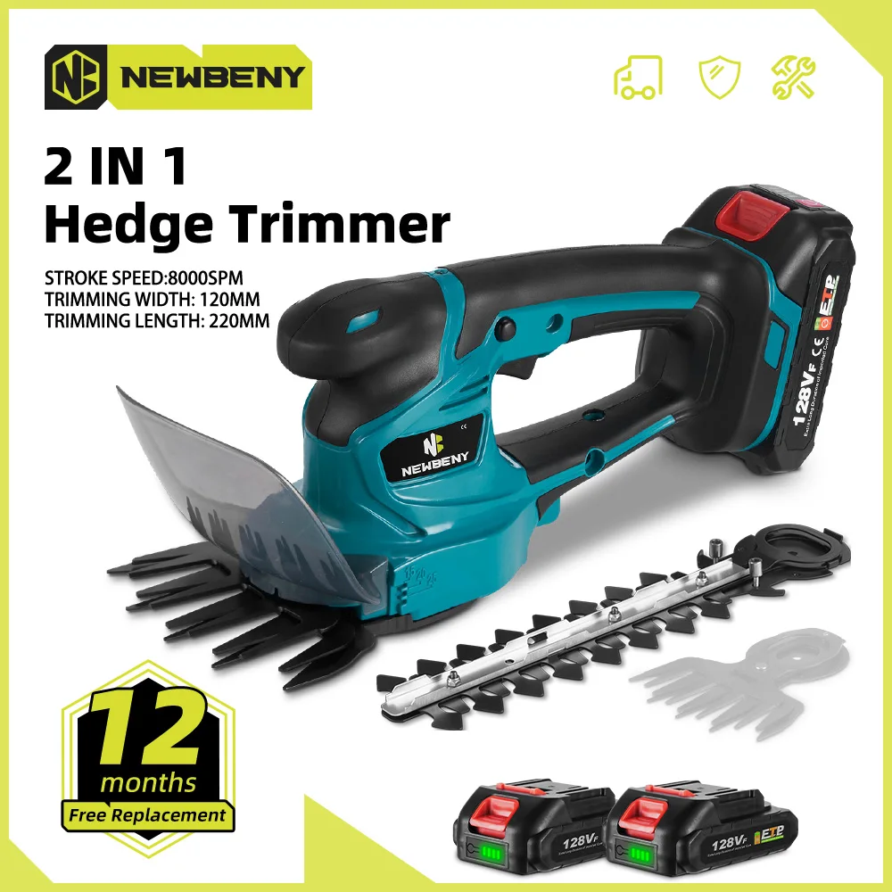 NEWBENY-Cortador-de-Hedge-El-trico-Sem-Fio-Handheld-Recarreg-vel-Jardim ...