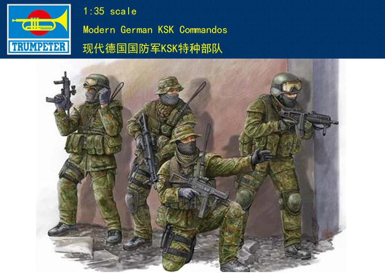 Trompetista modelo 00422 1/35 alemão moderno ksk commandos plástico ...
