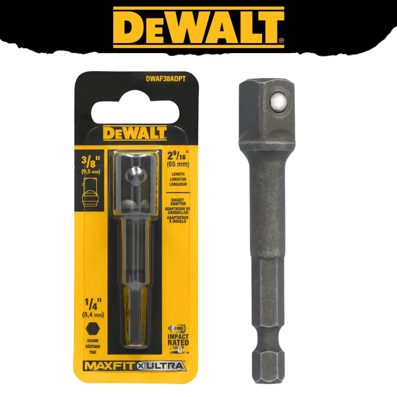 DEWALT DWAF38ADPT Square Adapter Max Impact 1/4" Conversion Hex Adapter ...