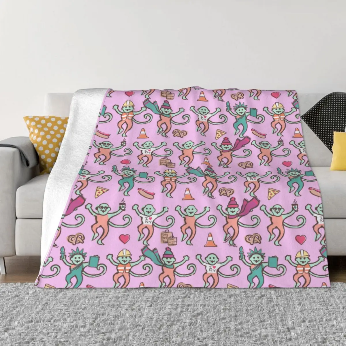 Roller-Rabbit-Blankets-Flannel-Spring-Autumn-Pink-Multi-function ...