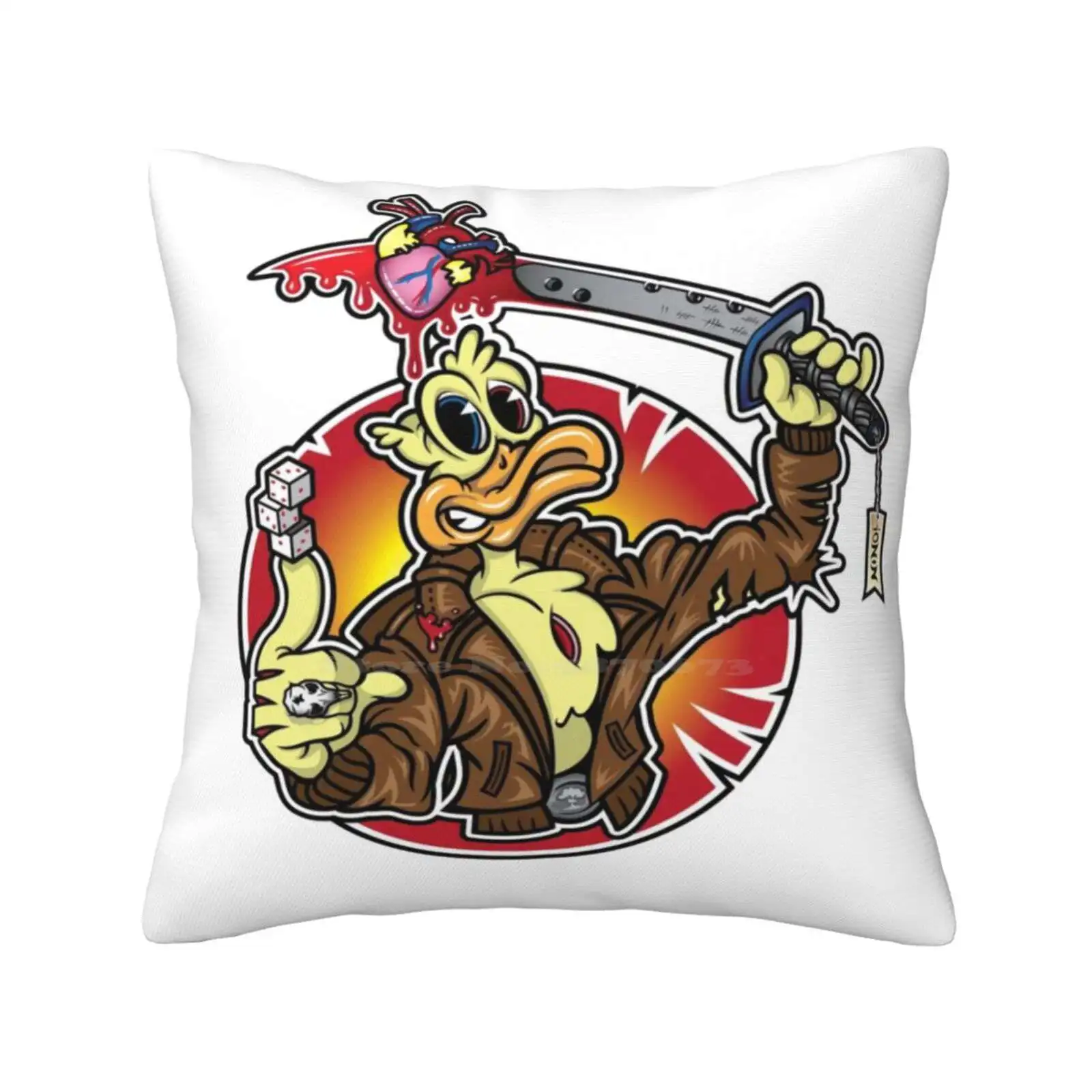 Quack-Pillows-Case-Bedroom-Home-Decoration-Quack-Duck-Dice-Heart ...