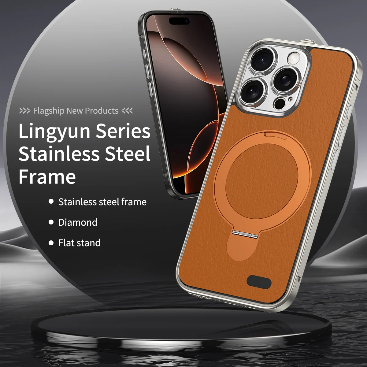 Luxury-Titanium-Metal-Leather-Phone-Case-For-iPhone-16-15-Pro-Max ...