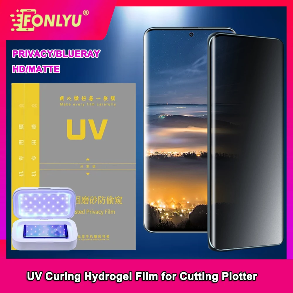 FONLYU UV Glass Film Cell Phone Screen Protector for Hydrogel Sheets ...