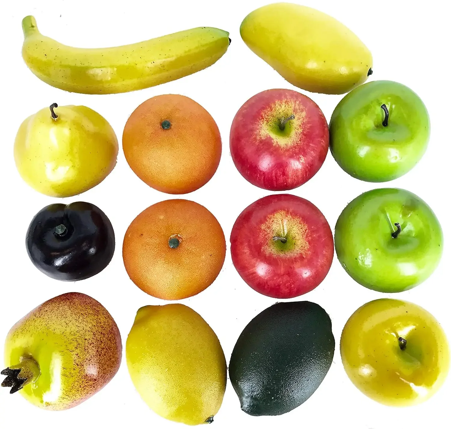 14PCS Realistic Fruit Set - Fake Fruit for Decoration Set Includes Fake ...
