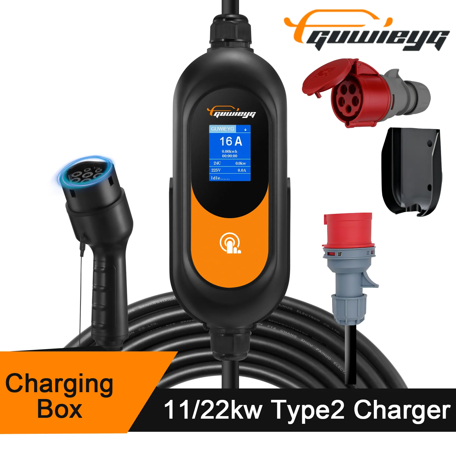 GUWIEYG-Type2-Portable-EV-Charger-11KW-22KW-3Phase-Fast-Charging ...
