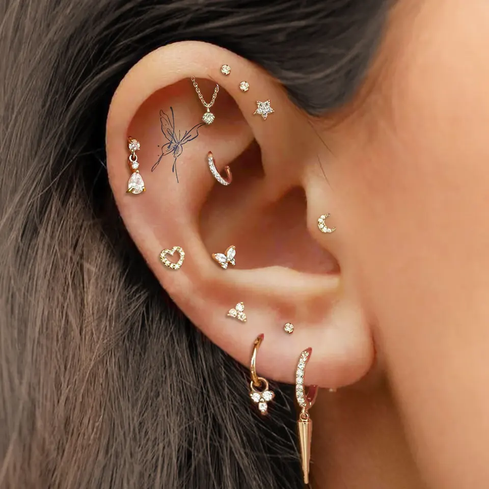 Rook And Helix Piercing