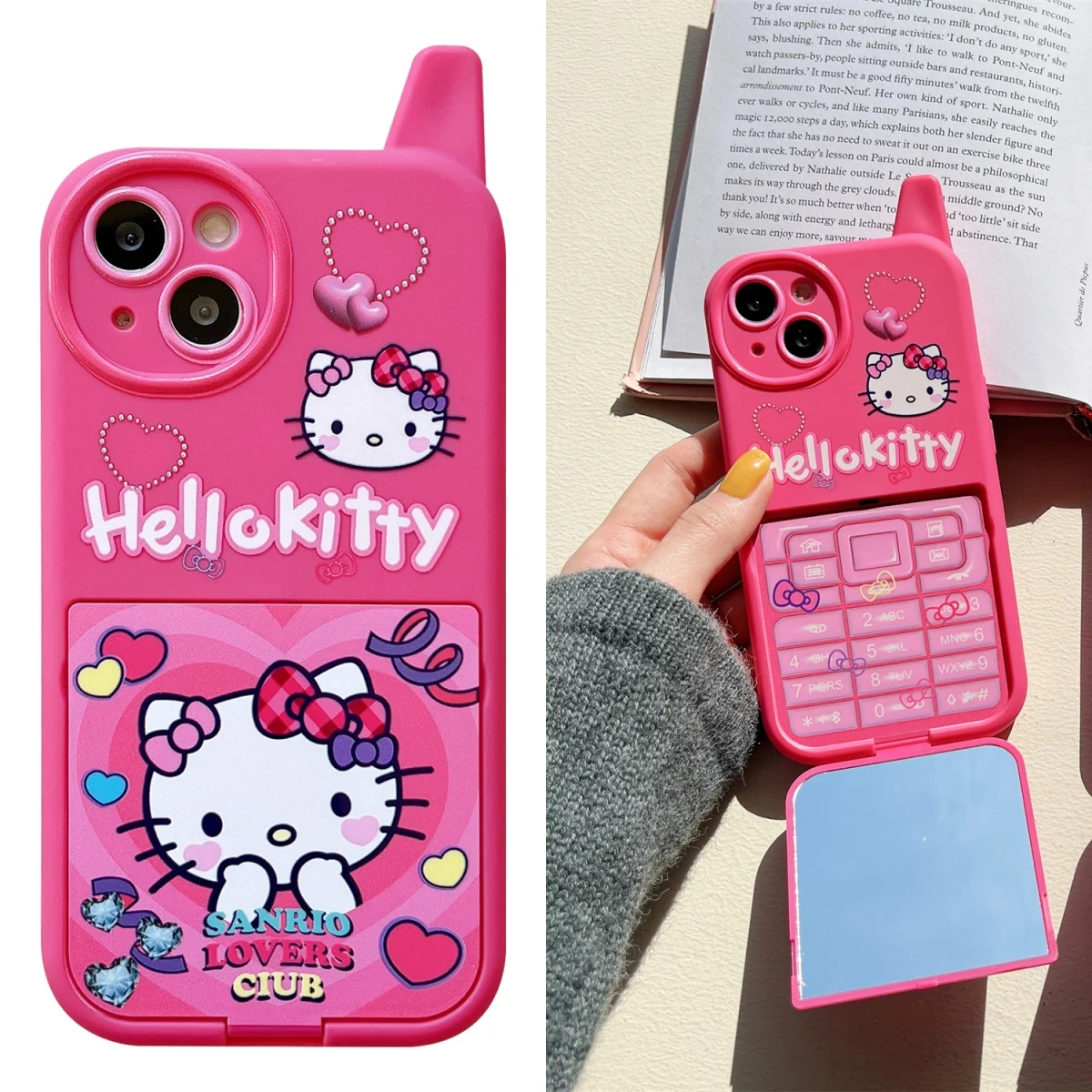 Cartoon-Hello-Kitty-New-Style-Pink-Retro-Phone-Shape-Cases-for-iPhone ...