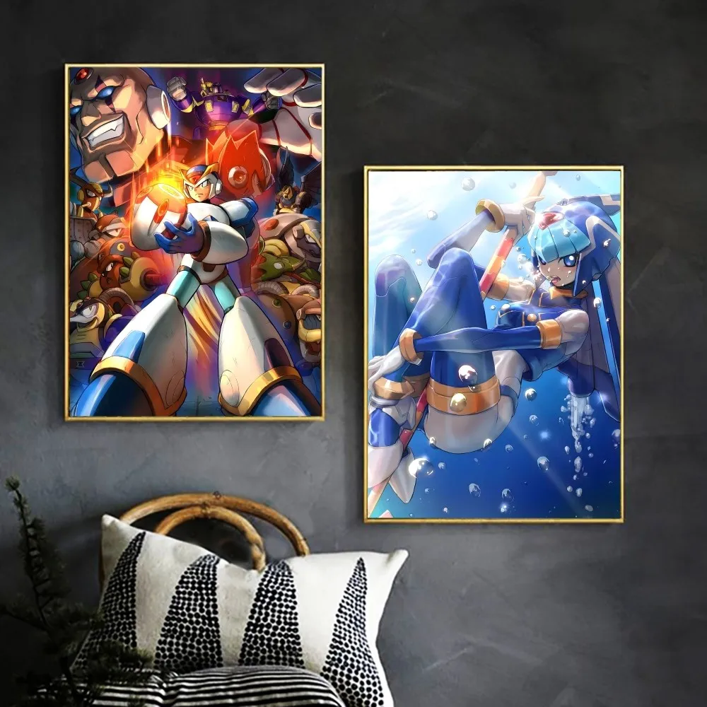 Megaman-X-Anime-Manga-Poster-No-Framed-Poster-Kraft-Club-Bar-Paper ...
