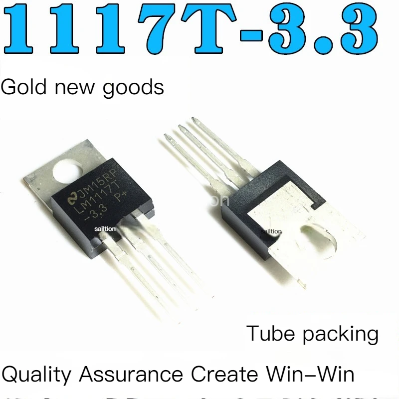 Nuevo chip regulador lineal/de voltaje LM1117T 3,3 LM1117 3,3 3,3 V en TO 220| | - AliExpress