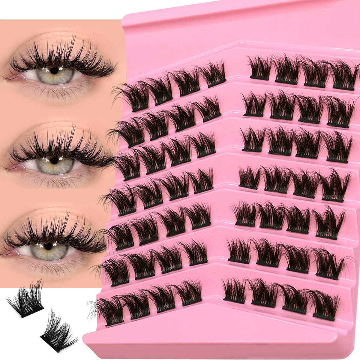 GROINNEYA-Lash-Clusters-Set-para-Extens-o-dos-C-lios-Lashes-Individuais ...