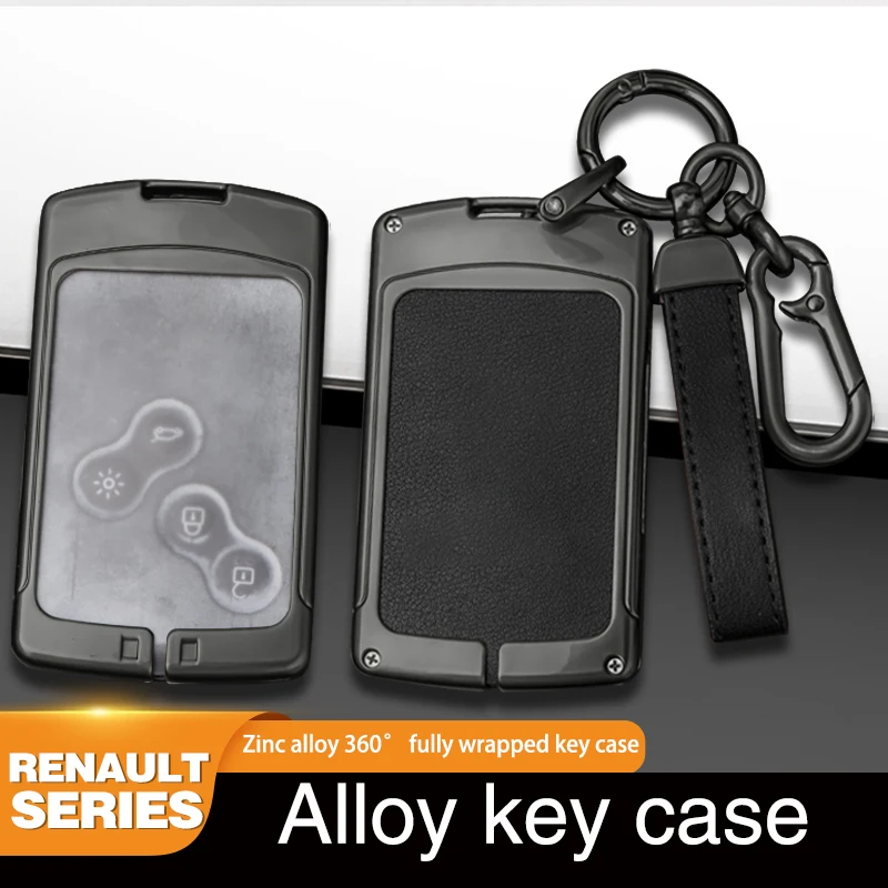 Leather Key Case Holder For Renault Clio Scenic Megane 2 3 Duster ...