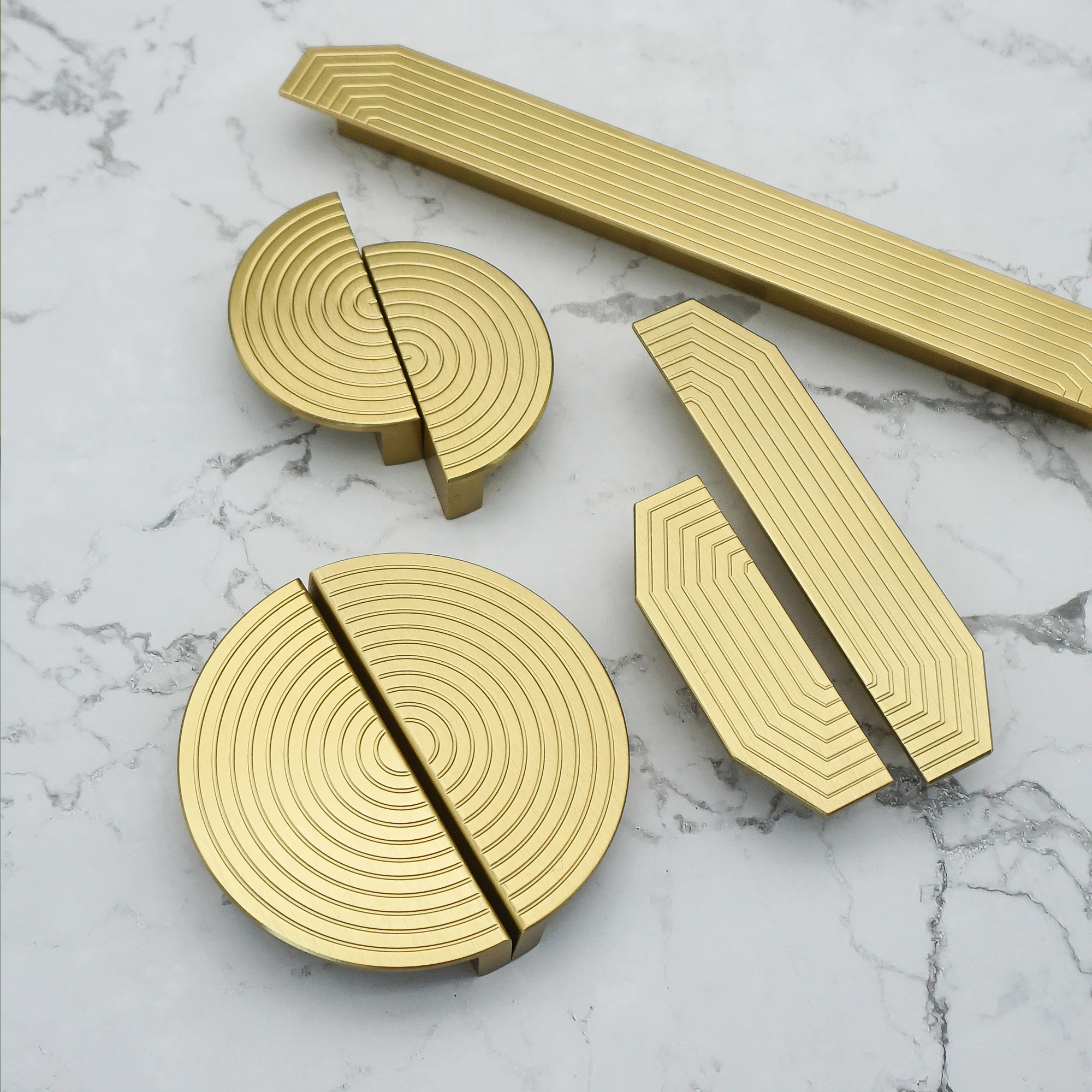 1 PC Chinese Style Aluminum Alloy Furniture Handles Semicircle Shape ...