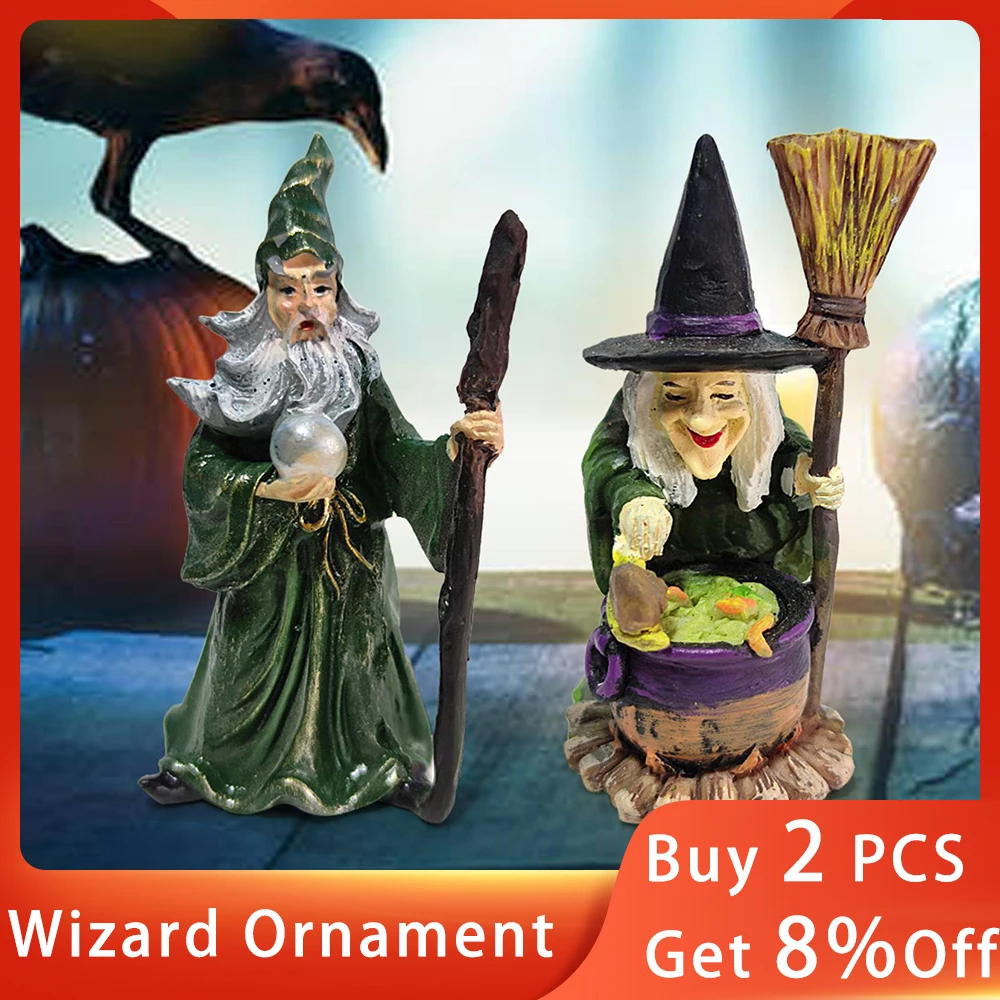 Halloween-Decoration-Figurines-Wizard-And-Witche-Decorations-Sand-Tray ...