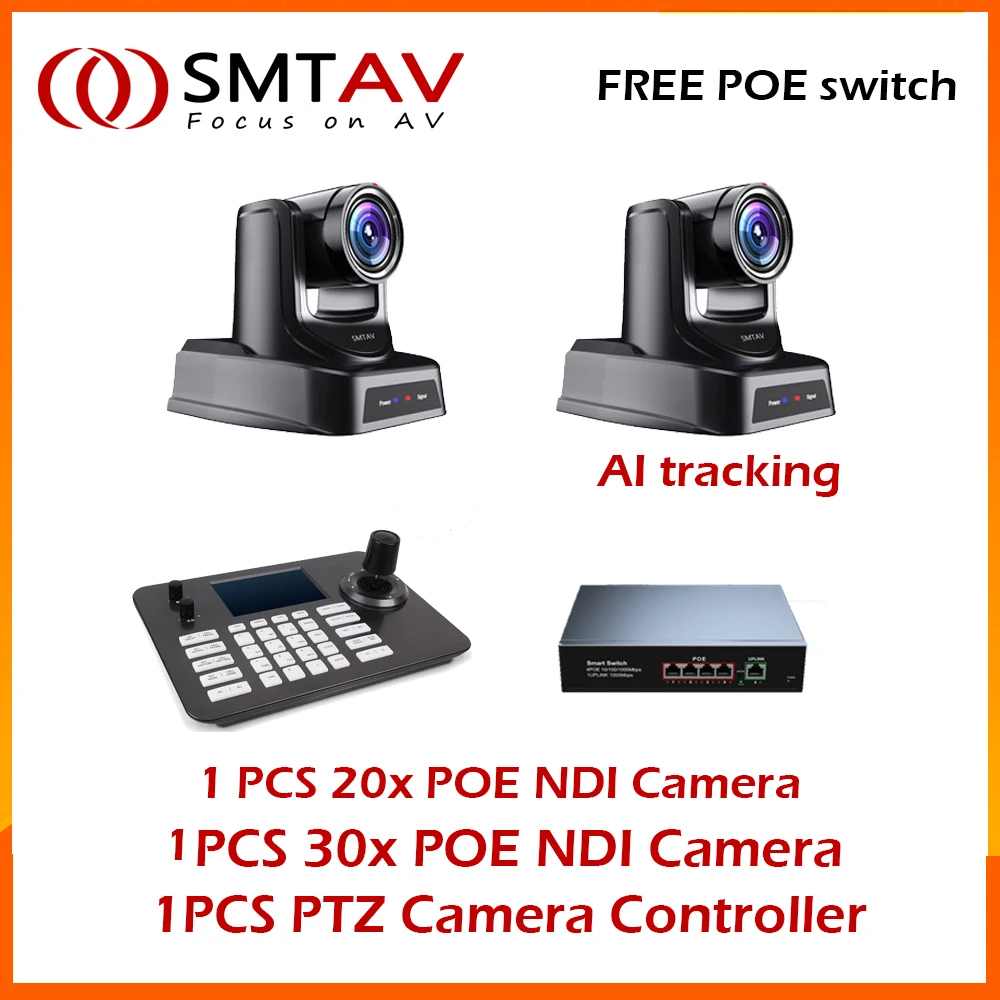 1pcs POE NDI PTZ Camera AI tracking 20X 1pcs POE NDI PTZ Camera 30X and ...