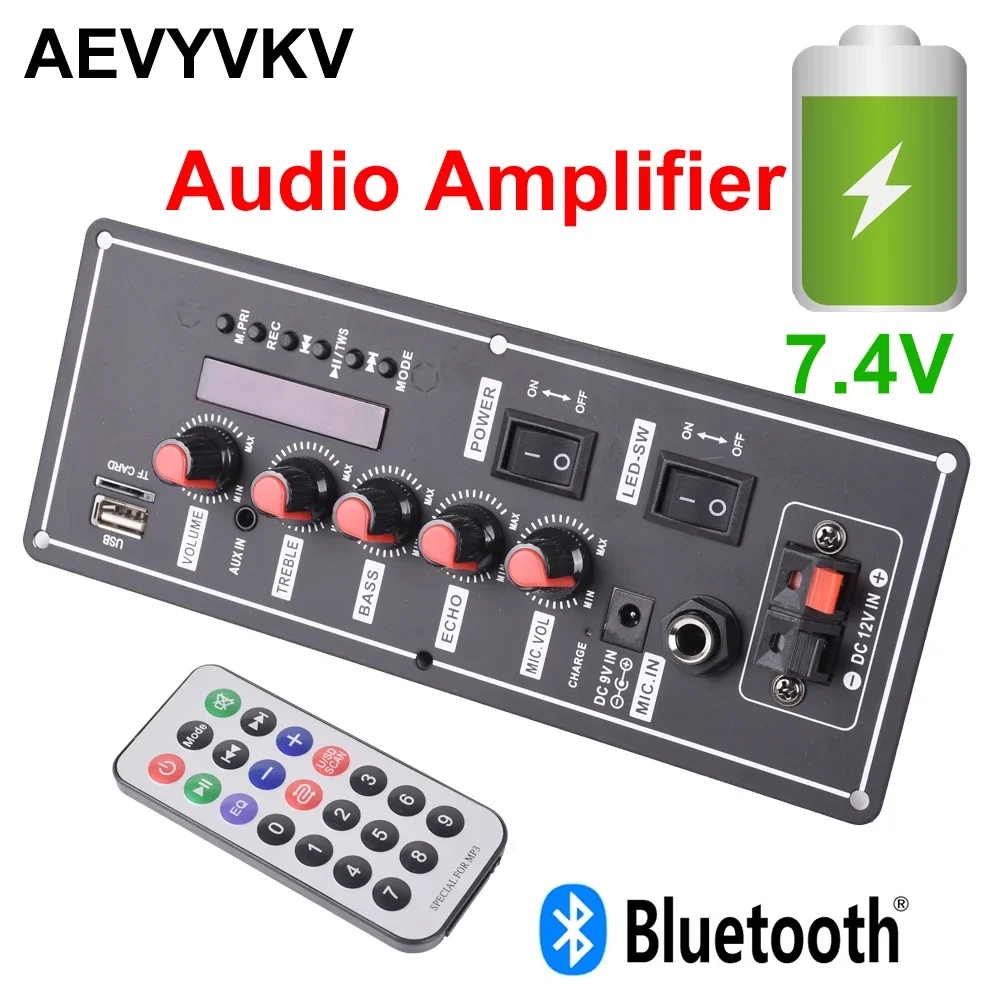 Bluetooth-Audio-Amplifier-Board-MP3-Amplifiers-Subwoofer-Microphone-Amp ...