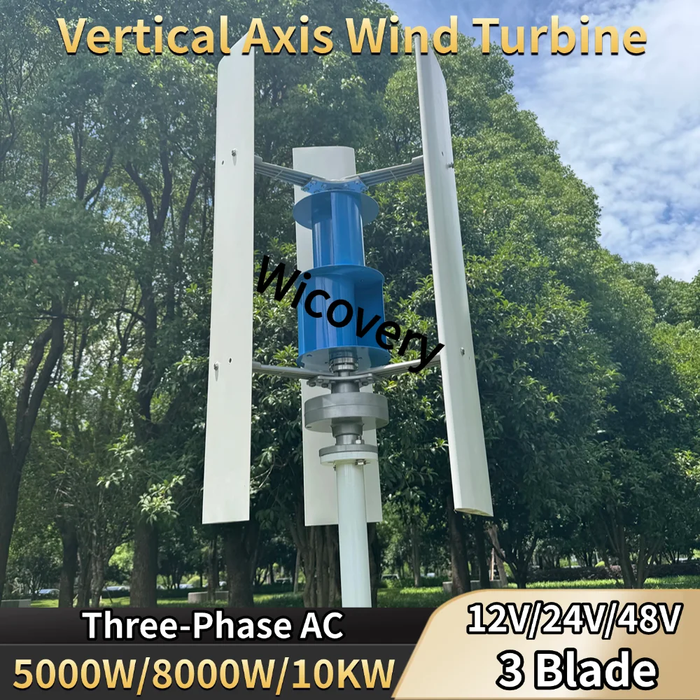 5000W 8000W Vertical Axis Maglev Windmill Wind Turbine Free Energy ...