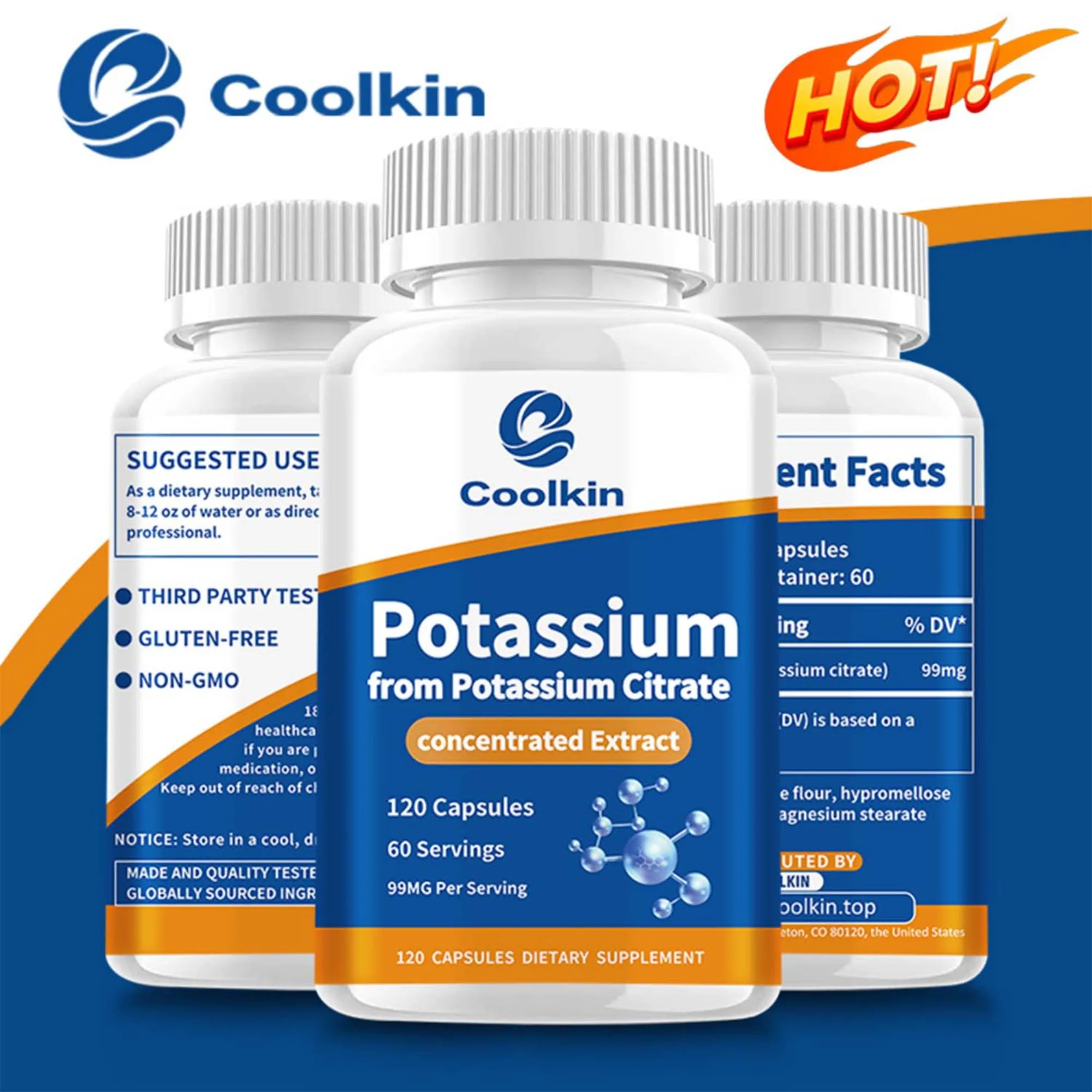 Potassium Citrate - Helps Maintain Electrolyte Levels, Promoting Muscle ...