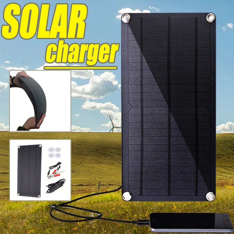200W-Flexible-Solar-Panel-18V-Portable-Solar-Panel-Kit-Outdoor-Camping ...