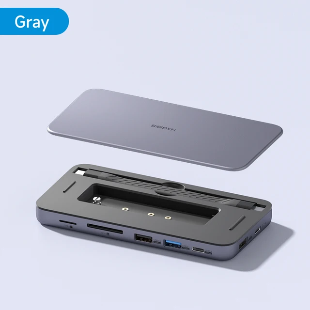 Hagibis-Docking Station para Windows Mac OS, HUB USB C, Gabinete SSD M ...