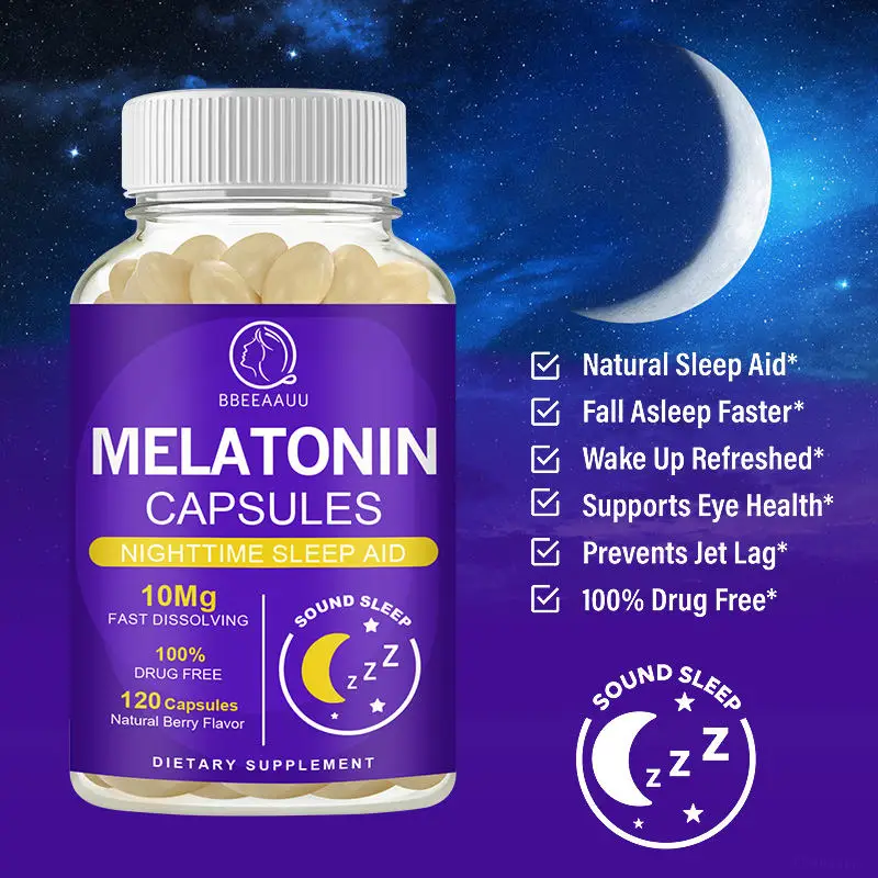 BBEEAAUU-10Mg-Melatonin-Capsules-Sleep-Supplements-Deep-Sleep-Better ...