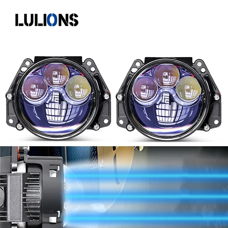 Lulions-Bi-LED-Projector-Lenses-Headlight-Car-Lights-40000LM-For-Hella ...