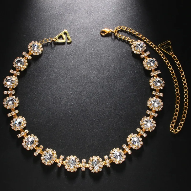 MOGAKU-New-Round-Crystal-Women-Shoulder-Chain-Strap-Gold-Silver-Color ...