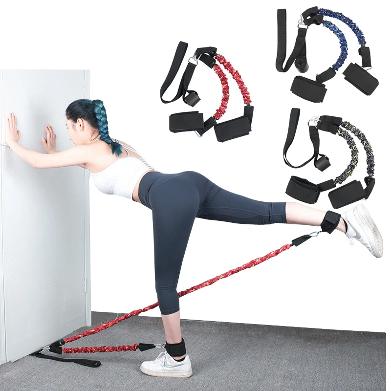 Training Resistance Band Leg Hip Power Strengthen Pull Rope Belt System ...