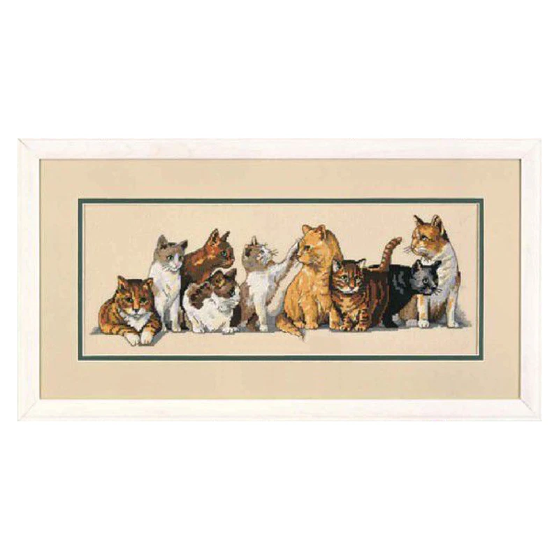 Amishop-Gold-Collection-Count-Canvas-Cross-Stitch-Kits-Nine-Lives-Kitty ...