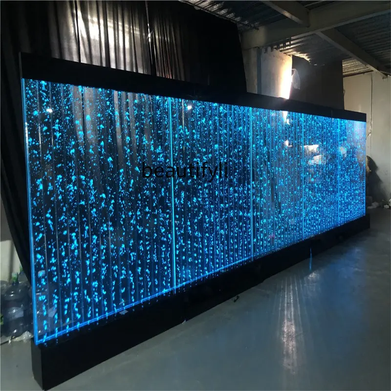 Large Water Curtain Wall Water Bubble Wall Acrylic Screen Hallway Fake ...